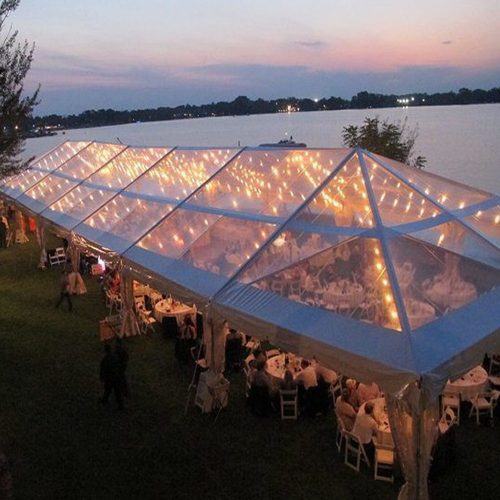 40x100 Clear Top Frame Tent | Knight's Tent & Party Rental | Premier ...
