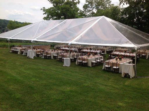 40×80 Clear Top Frame Tent | Knight’s Tent & Party Rental