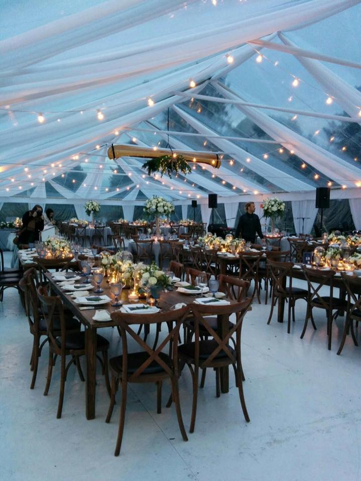 40x120 Clear Top Frame Tent | Knight's Tent & Party Rental